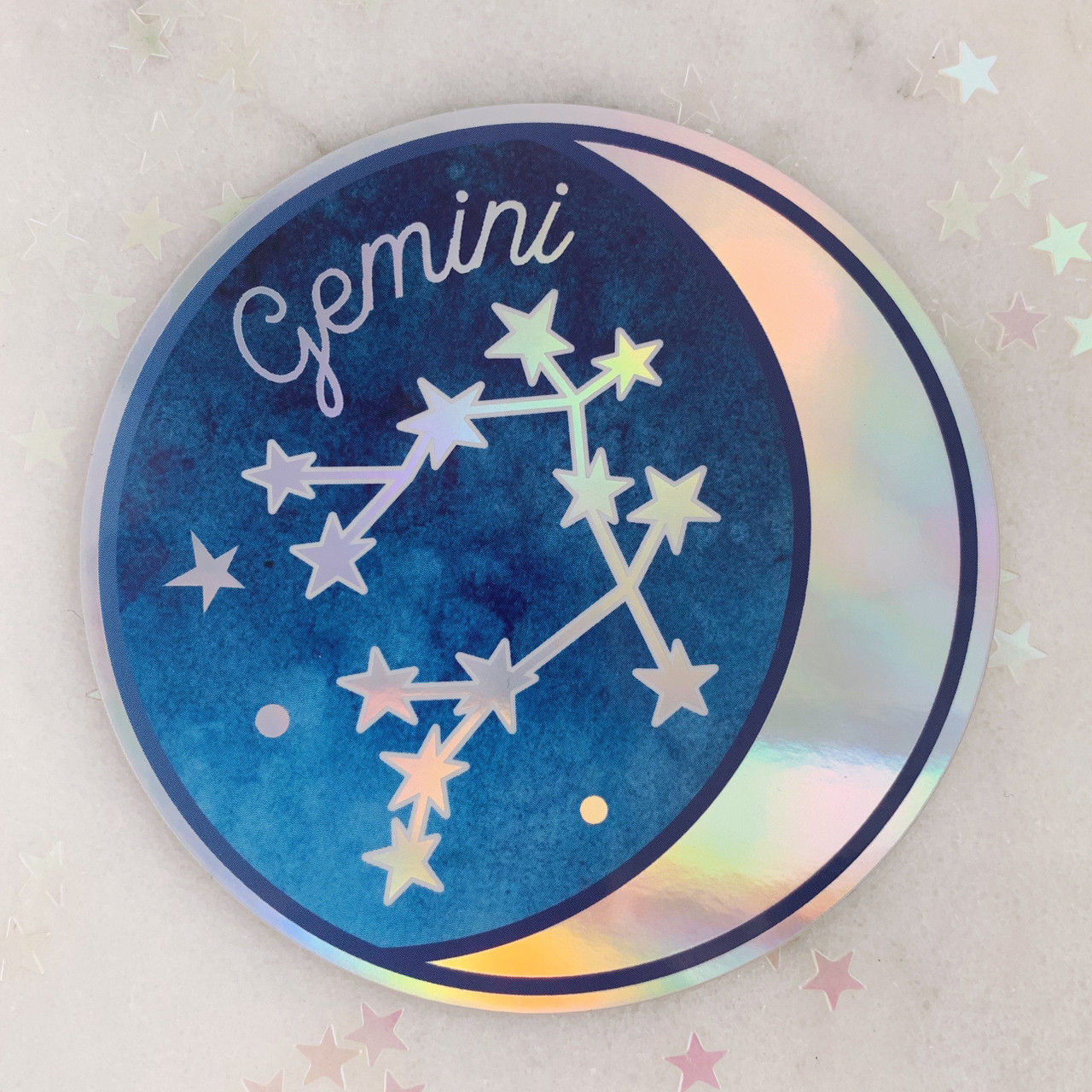 GEMINI Zodiac Holographic Sticker