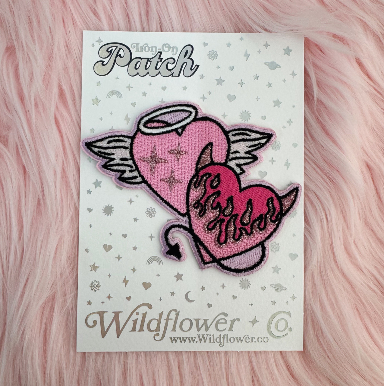 Angel & Devil Hearts Patch | Wildflower + Co.