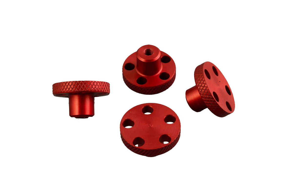 T-Maxx E-Maxx Red Anodized Aluminum Knock Off Wheel Hub Nuts Set of 4 ...