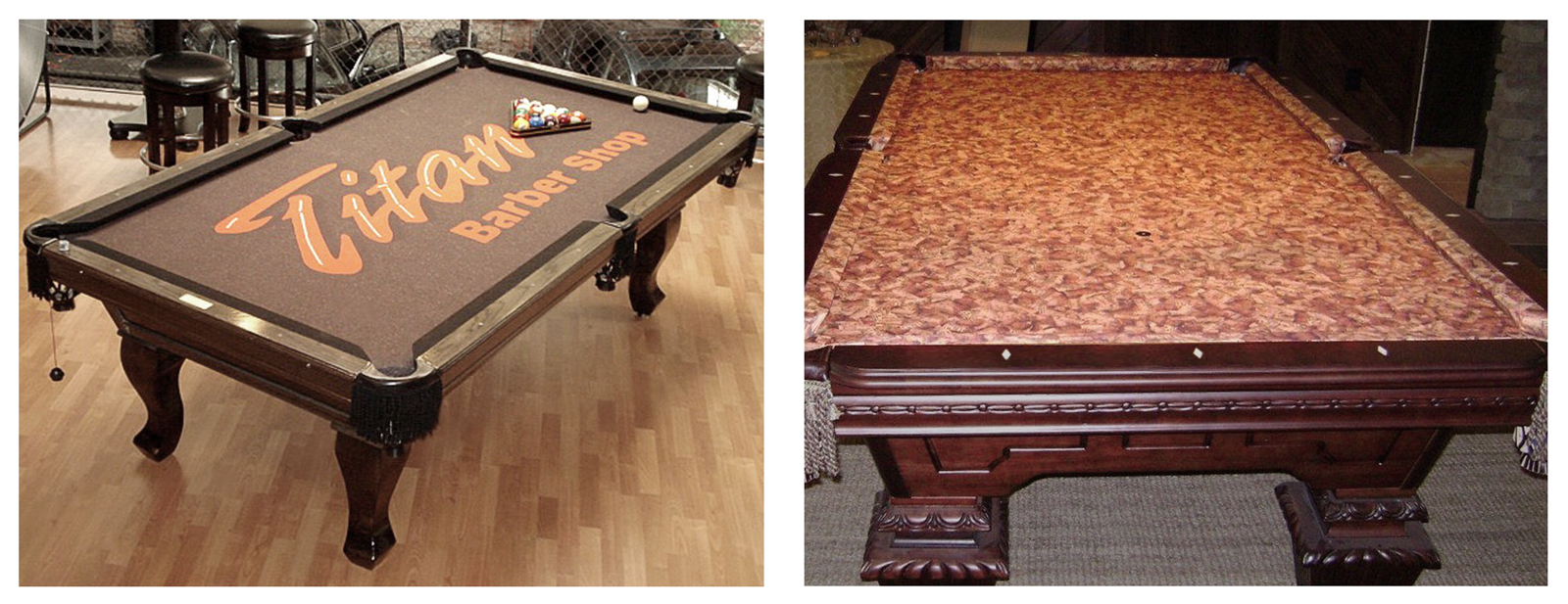 cool pool table felt designs