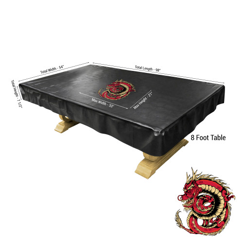 Custom Image or Logo Pool Table Cover - 8 Foot Table