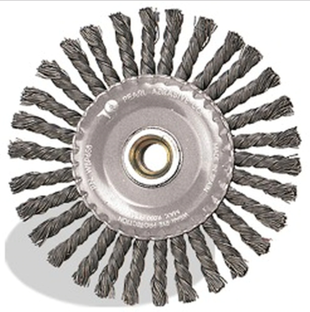 5 x .020 x 5/8-11 Knot Wheel Stringer Bead Twist, Stainless Wire