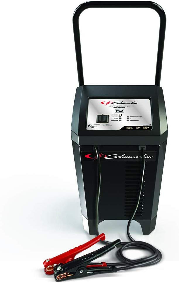 Schumacher 12V Wheeled Fully Automatic Battery Charger and 40/200A ...