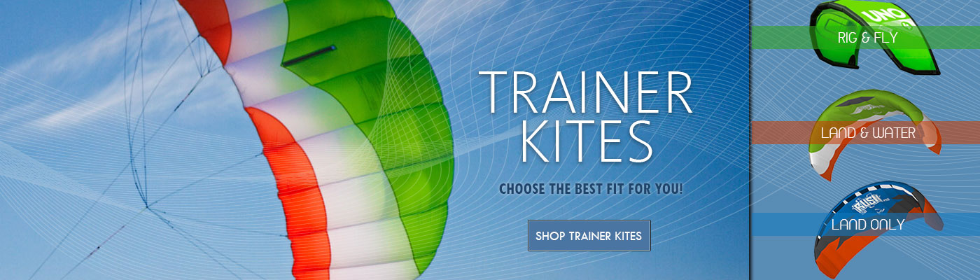Kiteboarding Trainer Kites, Kitesurfing & Snowkiting Gear