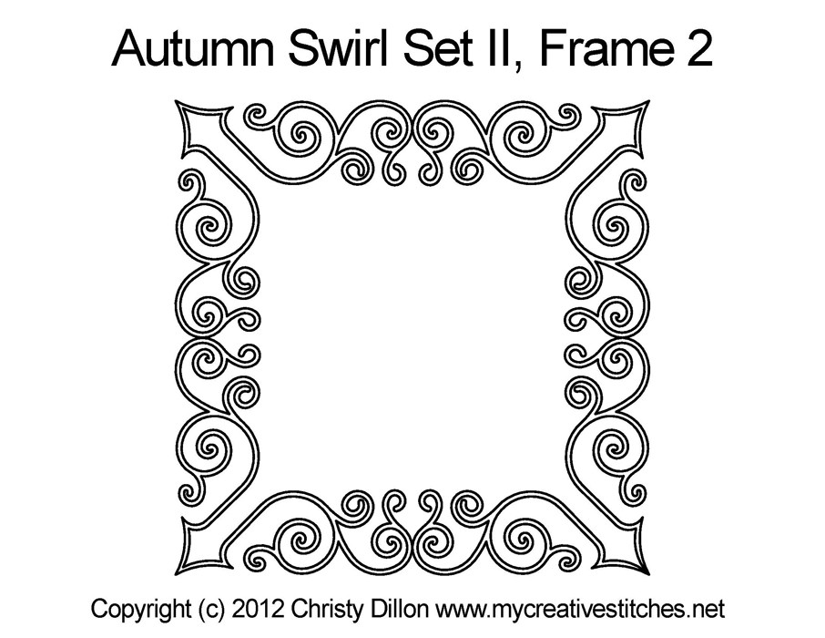 Autumn Swirl Set II Frame 2 - My Creative Stitches