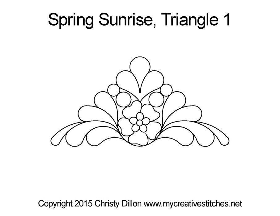 Spring Sunrise Triangle 1 - My Creative Stitches