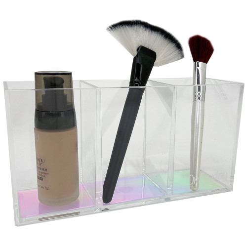 OnDisplay 3 Section Desktop/Bath/Vanity Deluxe Acrylic Organizer ...