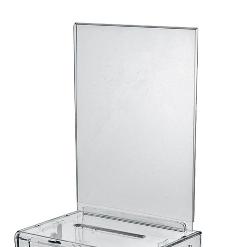 White Large Lottery Box with Pocket, Lock and Keys - Azar Displays