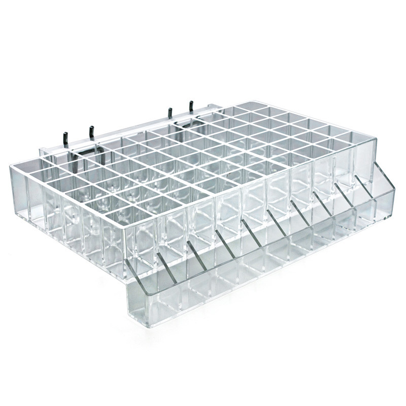 60-Compartment Tray w/ Tester Tray - square slot .875" - Azar Displays