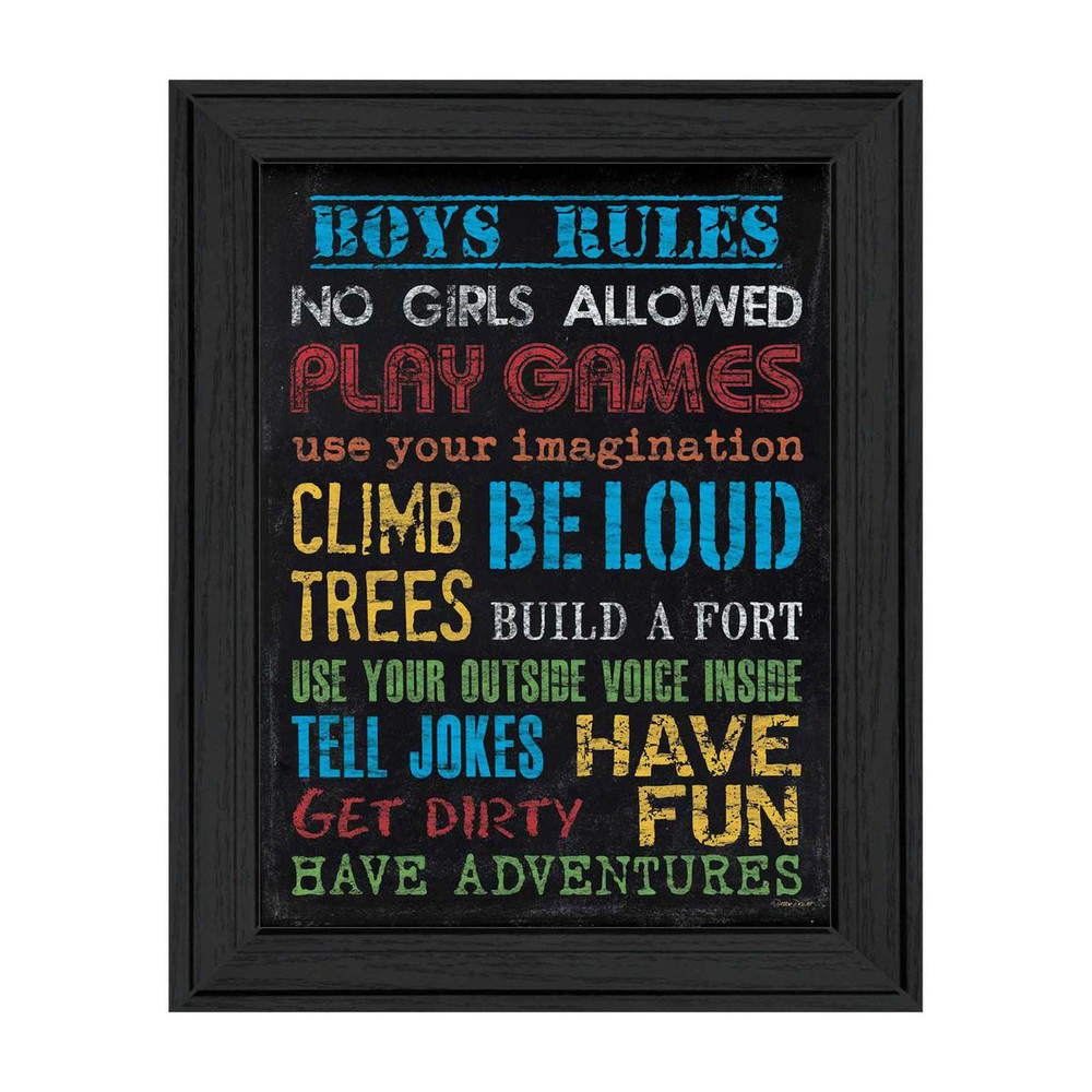 DEW216-405 "Boys Rules" - Trendy Decor 4 U