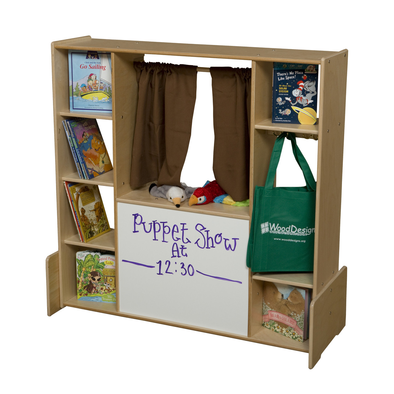 Puppet Theater, Play Store, Literacy Center with Side and Back Storage ...