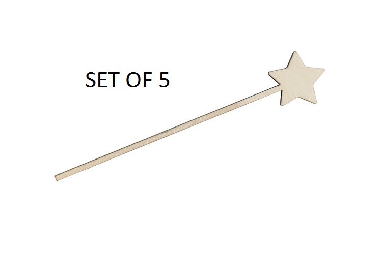 Unfinished Magic Wand Silly Sticks, Set of 5 - Endeavour Toys
