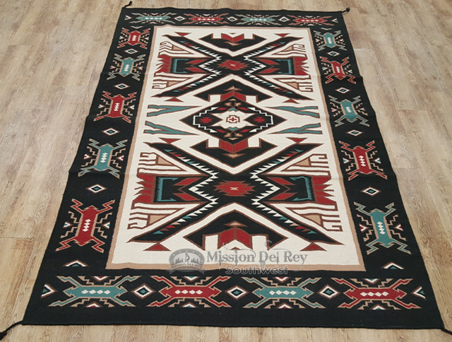 Large 6'x9' Southwestern Wool Area Rug -Geo (69788) - Mission Del Rey ...