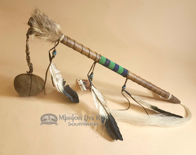 Native American Apache Indian War Club 22" (t252) - Mission Del Rey ...