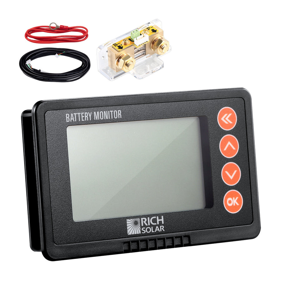 Rich Solar 500 Amp Battery Monitor with Shunt | Solaris