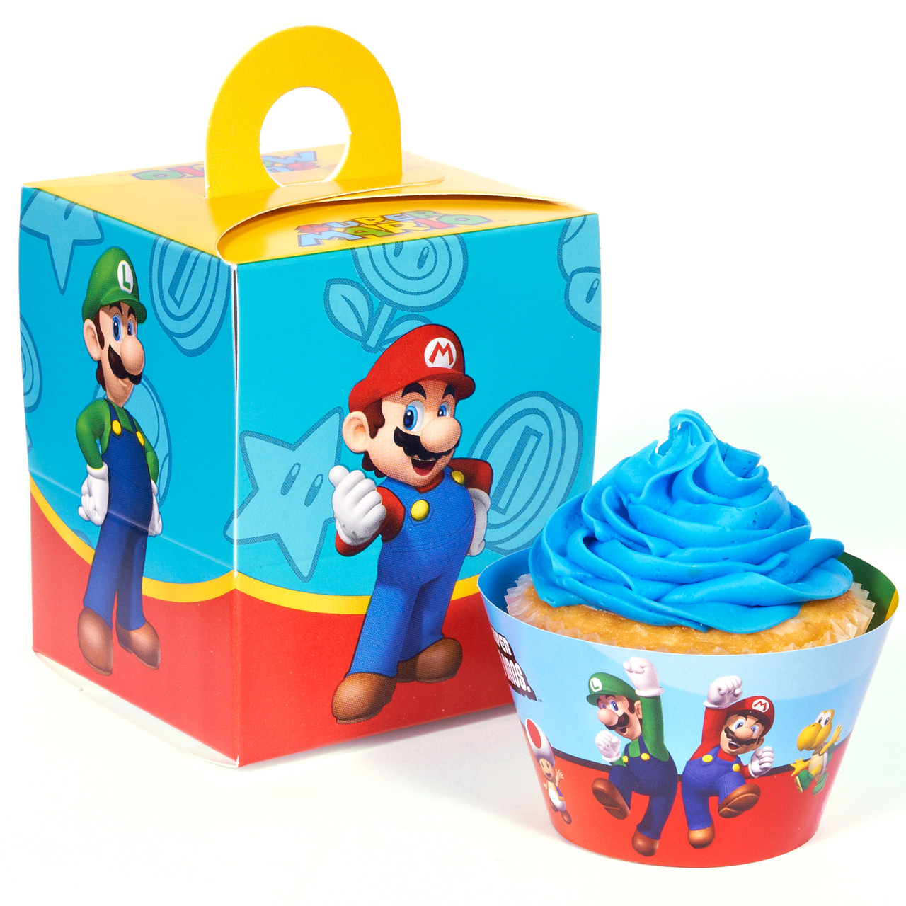 Super Mario Bros Cupcake Wrapper And Box Kit Thepartyworks