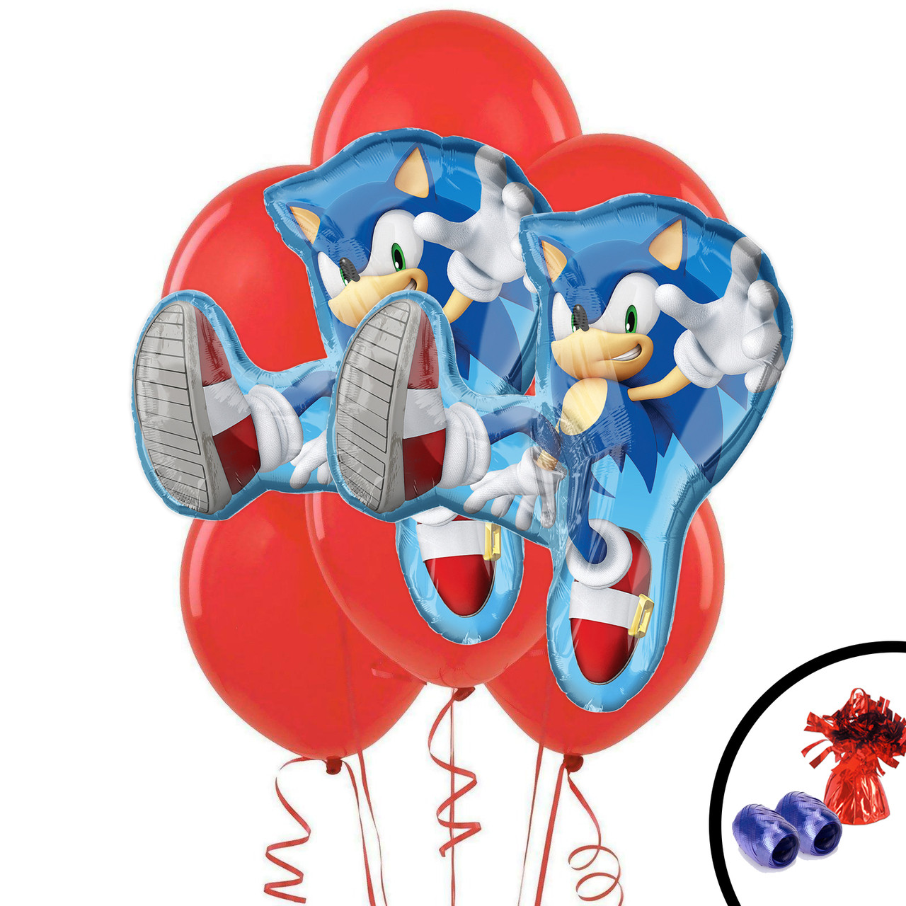Sonic Jumbo Balloon Bouquet - ThePartyWorks