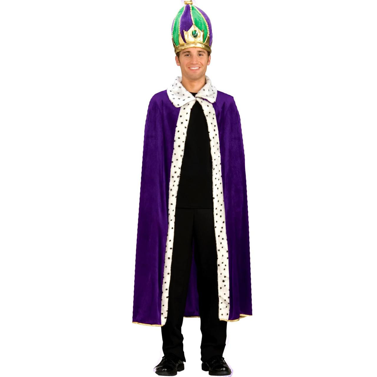 Mardi Gras King Robe And Crown Set