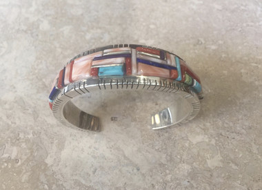 BRACELETS NAVAJO SILVER RARE ANGEL SKIN CORAL David Tune SOLD - Mudhead ...