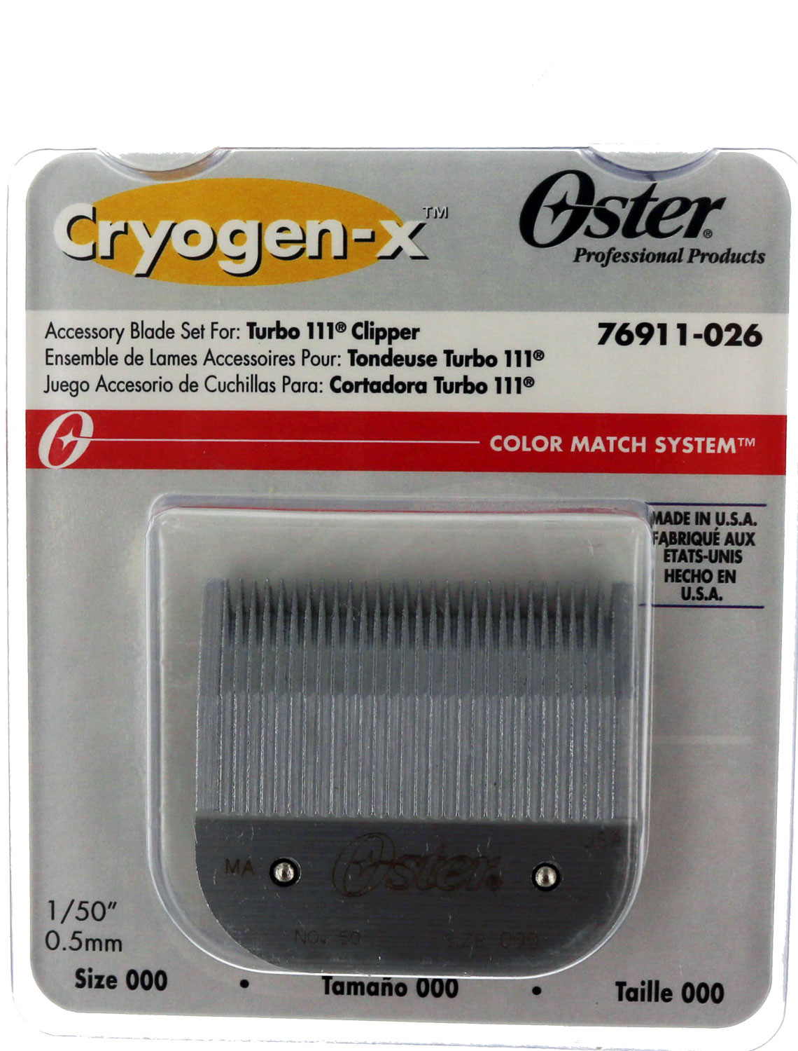 Cryogen-x 000 Accessory Blade 0.5mm for Turbo 111 Clipper by Oster