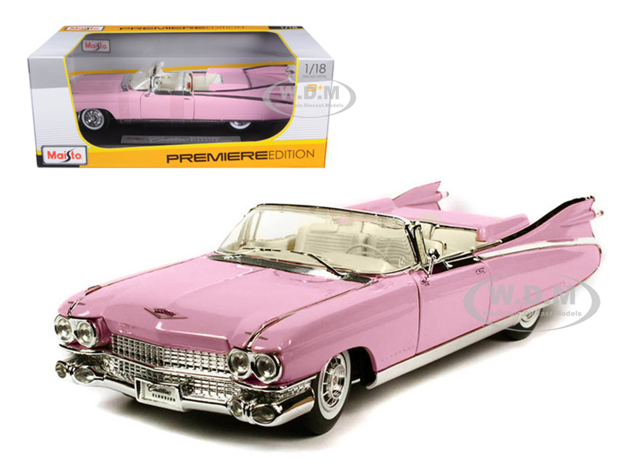 1959 Cadillac Eldorado Biarritz Pink 1 18 Diecast Model Car by Maisto 36813