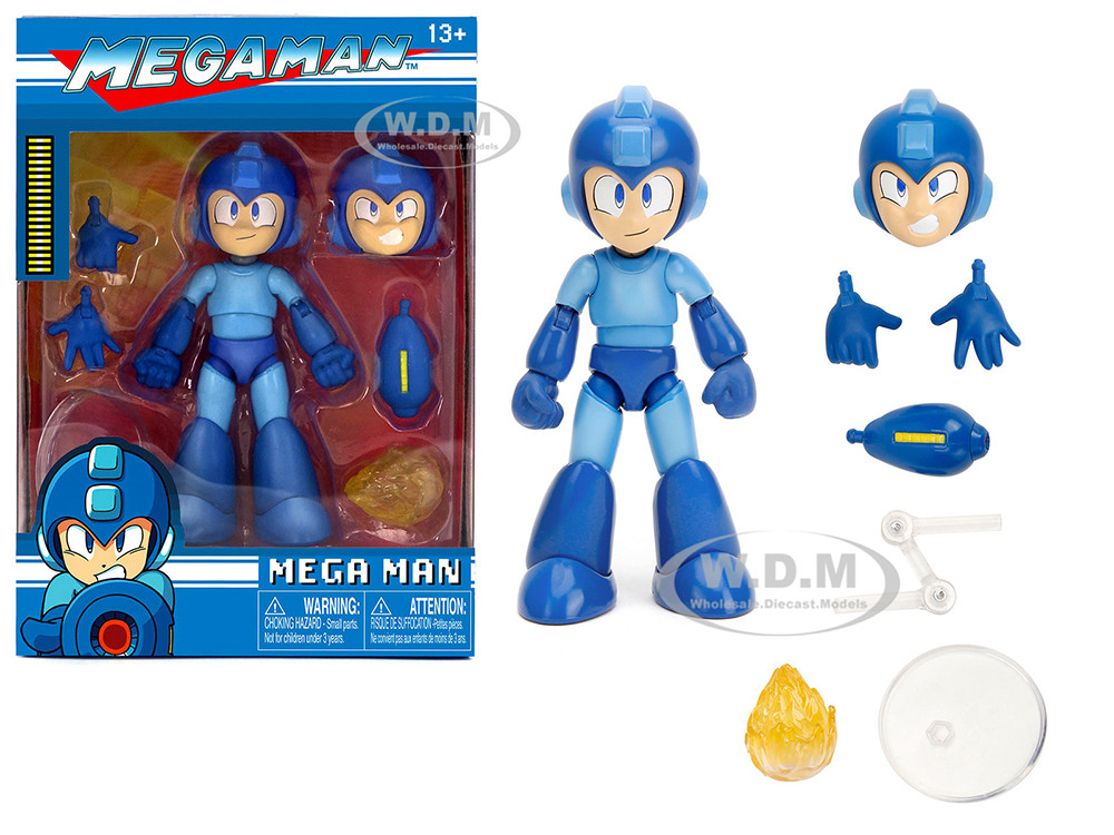 Mega Man 4 5 Moveable Figure with Accessories and Alternate Head and ...