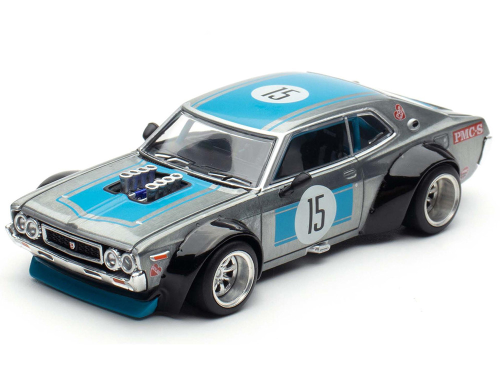Datsun Laurel C130 RHD (Right Hand Drive) #15 Raw Metal with Blue ...
