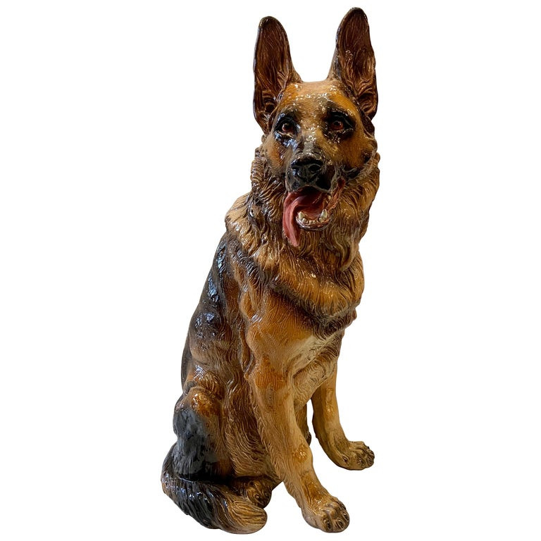 Vintage Plate:Beautiful German Shepherd Hand Decorated Porcelain Plates ...