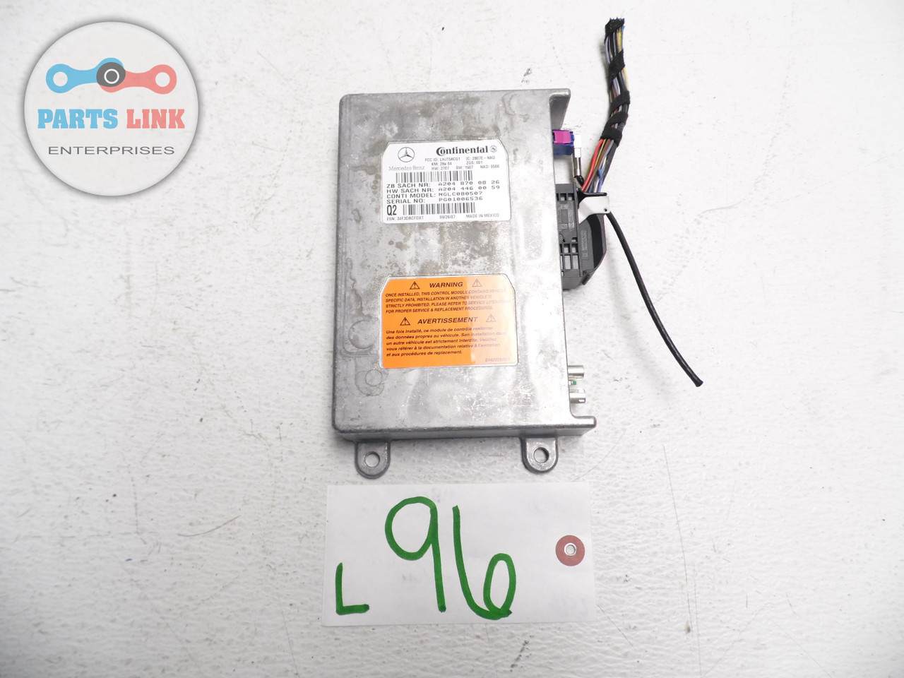2008-2011 MERCEDES BENZ C300 W204 COMMUNICATION CONTROL MODULE UNIT ...