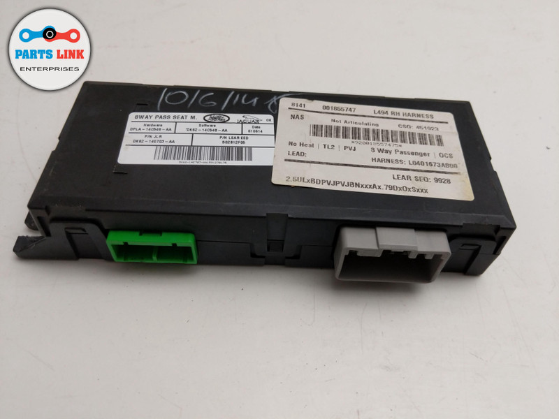 2014-2015 RANGE ROVER SPORT L494 FRONT RIGHT PASSENGER SEAT CONTROL ...