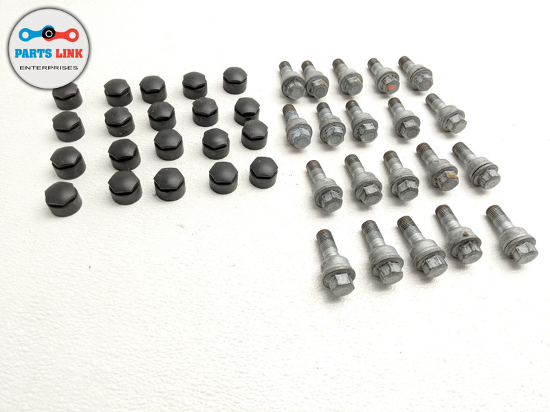 2017-2018 AUDI Q7 4M 3.0 FRONT REAR WHEEL RIM LUG NUT BOLT W/ CAP SET ...