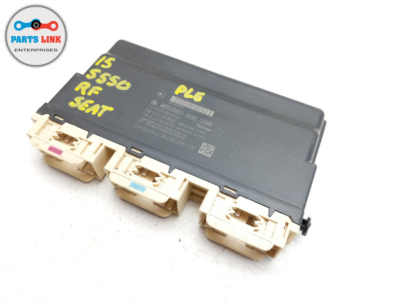 2014-2017 MERCEDES S550 W222 FRONT RIGHT PASSENGER SEAT CONTROL MODULE ...