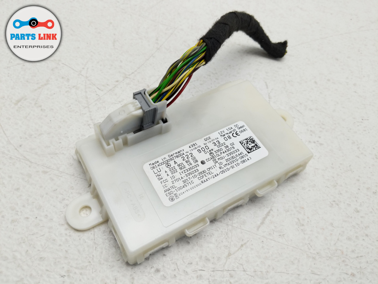 2014-2017 MERCEDES S550 W222 REAR KEYLESS ENTRY GO CONTROL MODULE UNIT ...