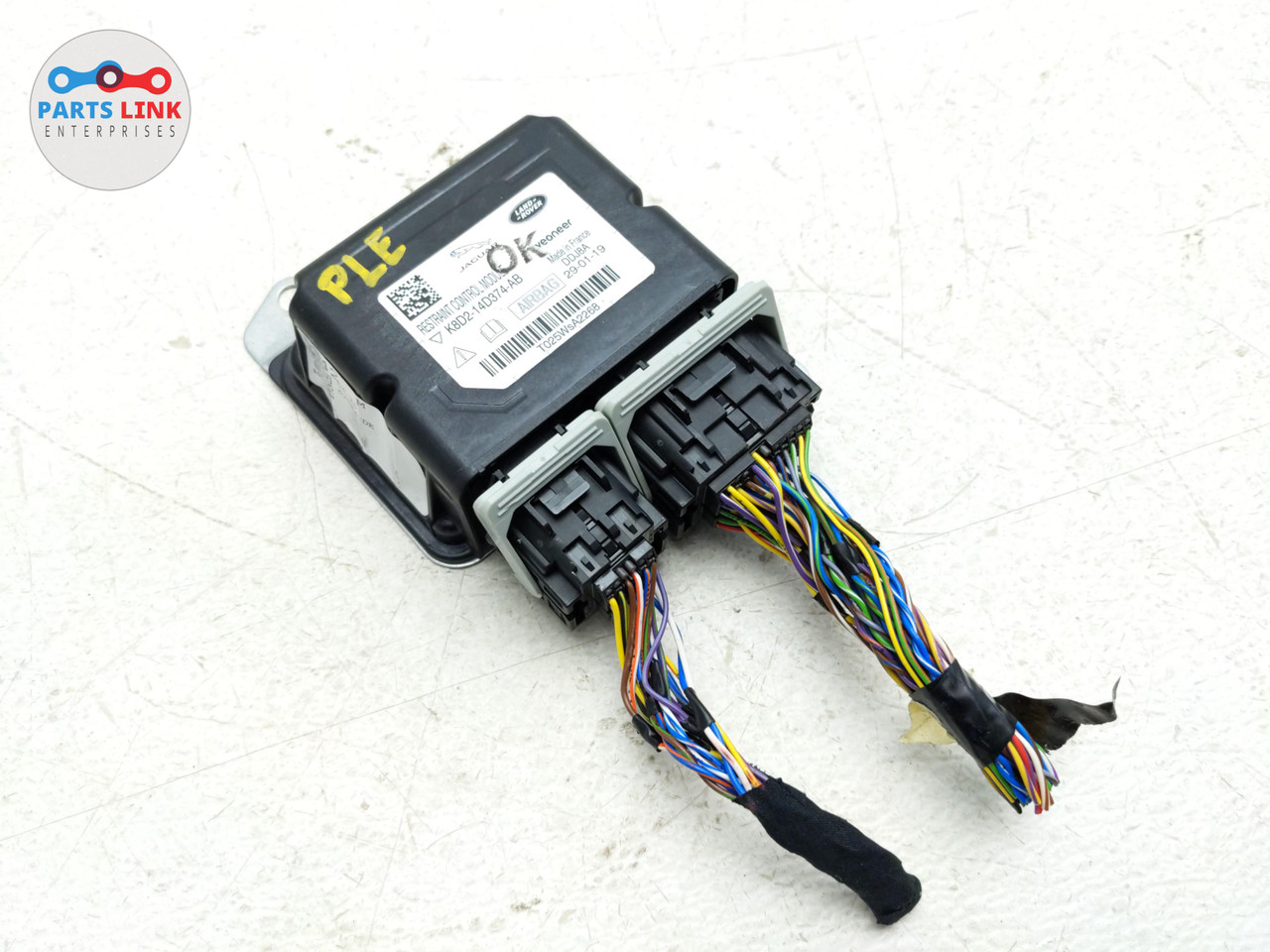 2020 RANGE ROVER EVOQUE L551 SRS AIRBAG CONTROL MODULE DIAGNOSTIC CRASH ...