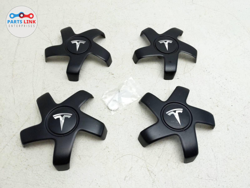 2017-2020 TESLA MODEL 3 FRONT REAR WHEEL RIM CENTER HUB CAP SET REMOVAL ...