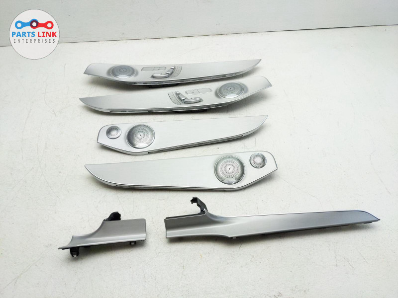 15-19 MERCEDES C63 S AMG W205 ALUMINUM DOOR PANEL DASH TRIM SWITCH ...
