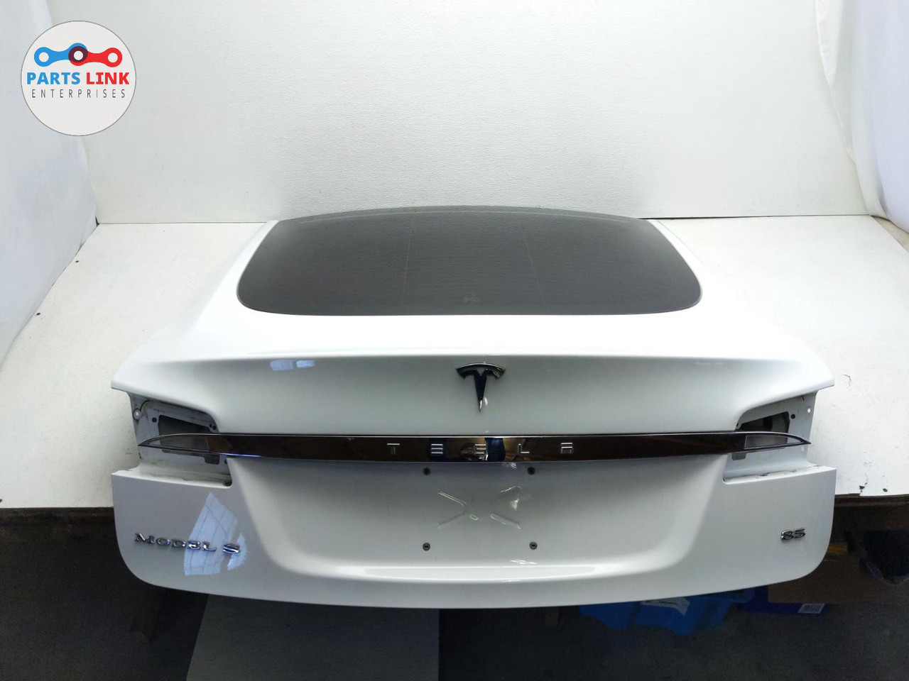 2012-2016 TESLA MODEL S REAR TRUNK TAILGATE LIFT HATCH DOOR TRIM GLASS ...