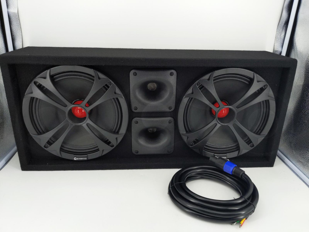 Chuchero QCHERO10 250W Loaded 2) 10" Mid Range Speakers +2) Bullet Tweeters