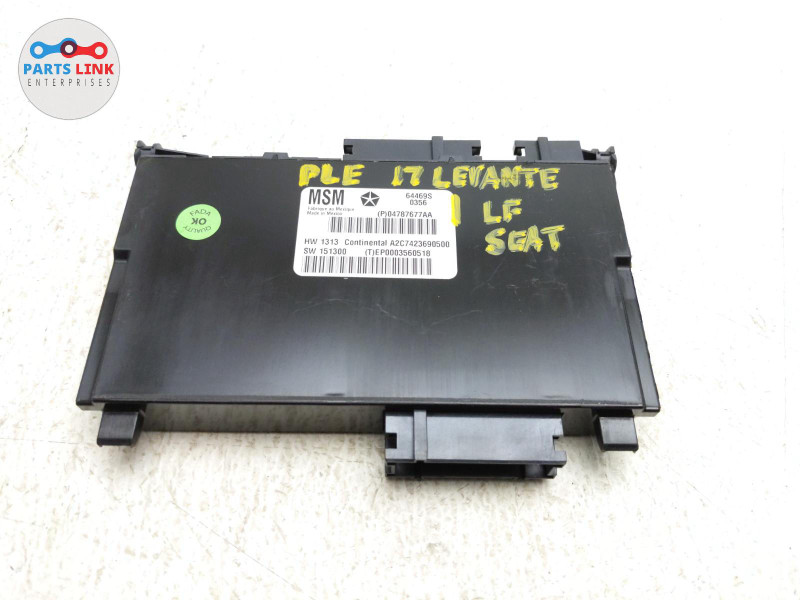 2017-2020 MASERATI LEVANTE FRONT LEFT POWER SEAT CONTROL MODULE UNIT ...