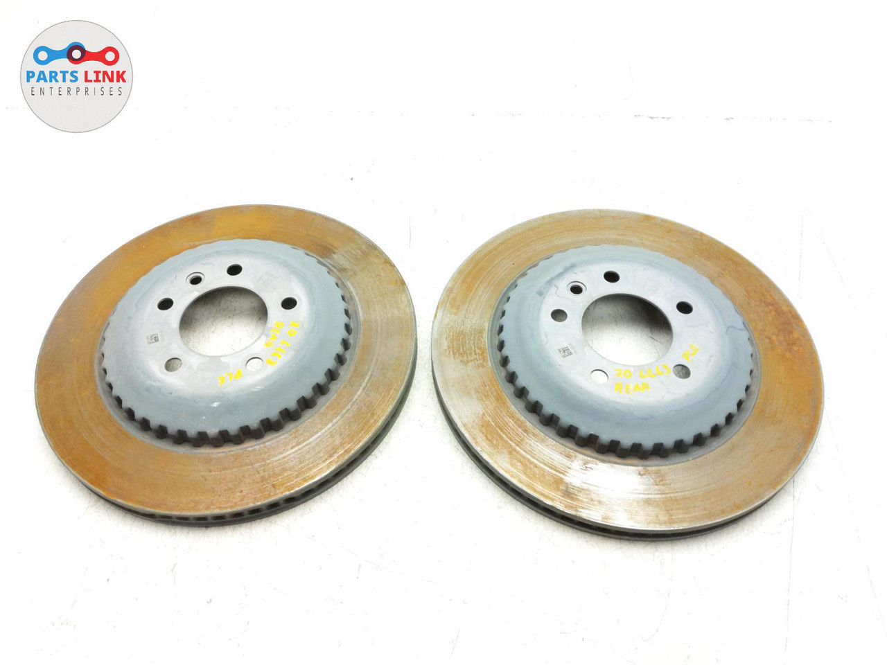 2020 23 LAND ROVER DEFENDER REAR RIGHT LEFT DISC BRAKE ROTOR SET 110 90 OEM L663 DF092521