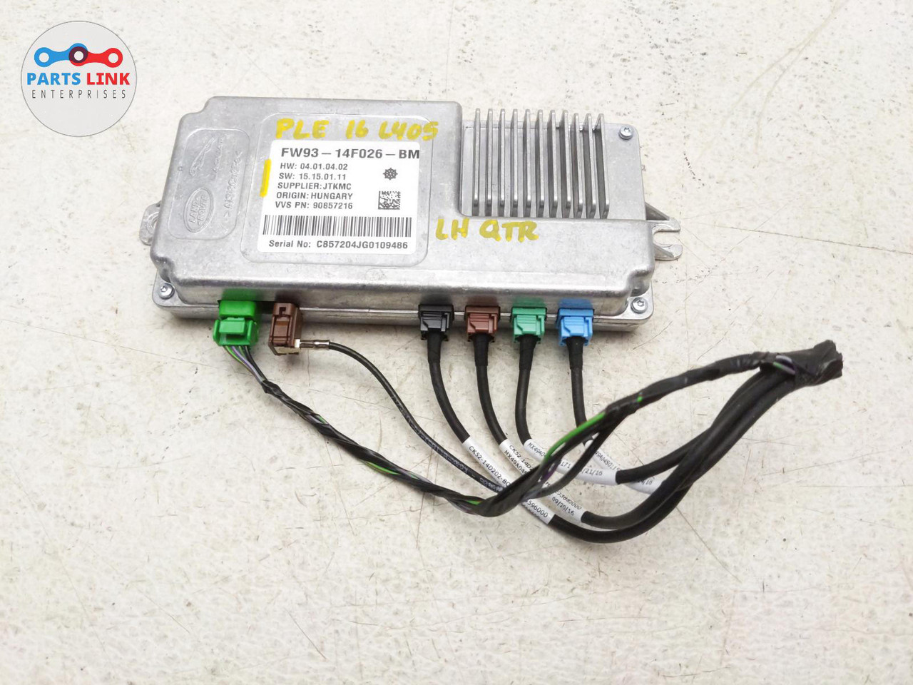 2016 RANGE ROVER L405 SURROUND VIEW CAMERA CONTROL MODULE HARNESS SPORT ...