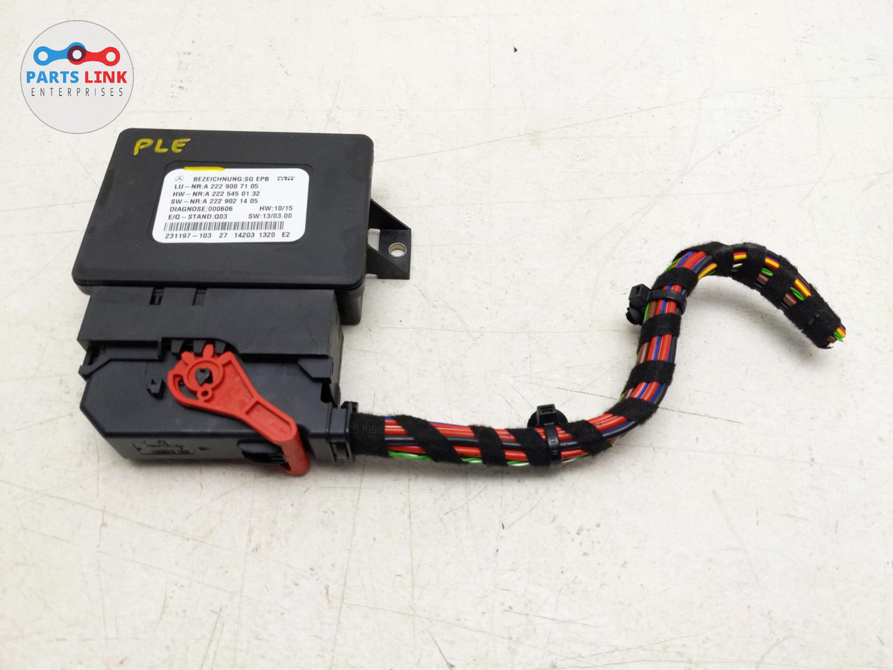 2014-17 MERCEDES S550 TRUNK PARKING BRAKE CONTROL MODULE HARNESS UNIT ...