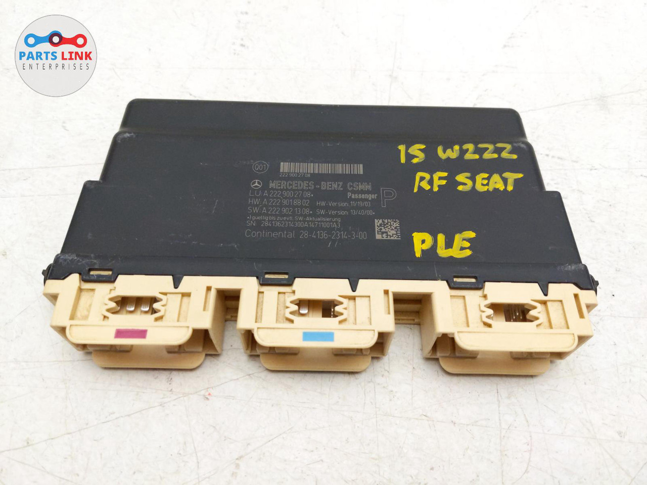 2014-2017 MERCEDES S550 FRONT RIGHT POWER SEAT CONTROL MODULE UNIT W222 ...