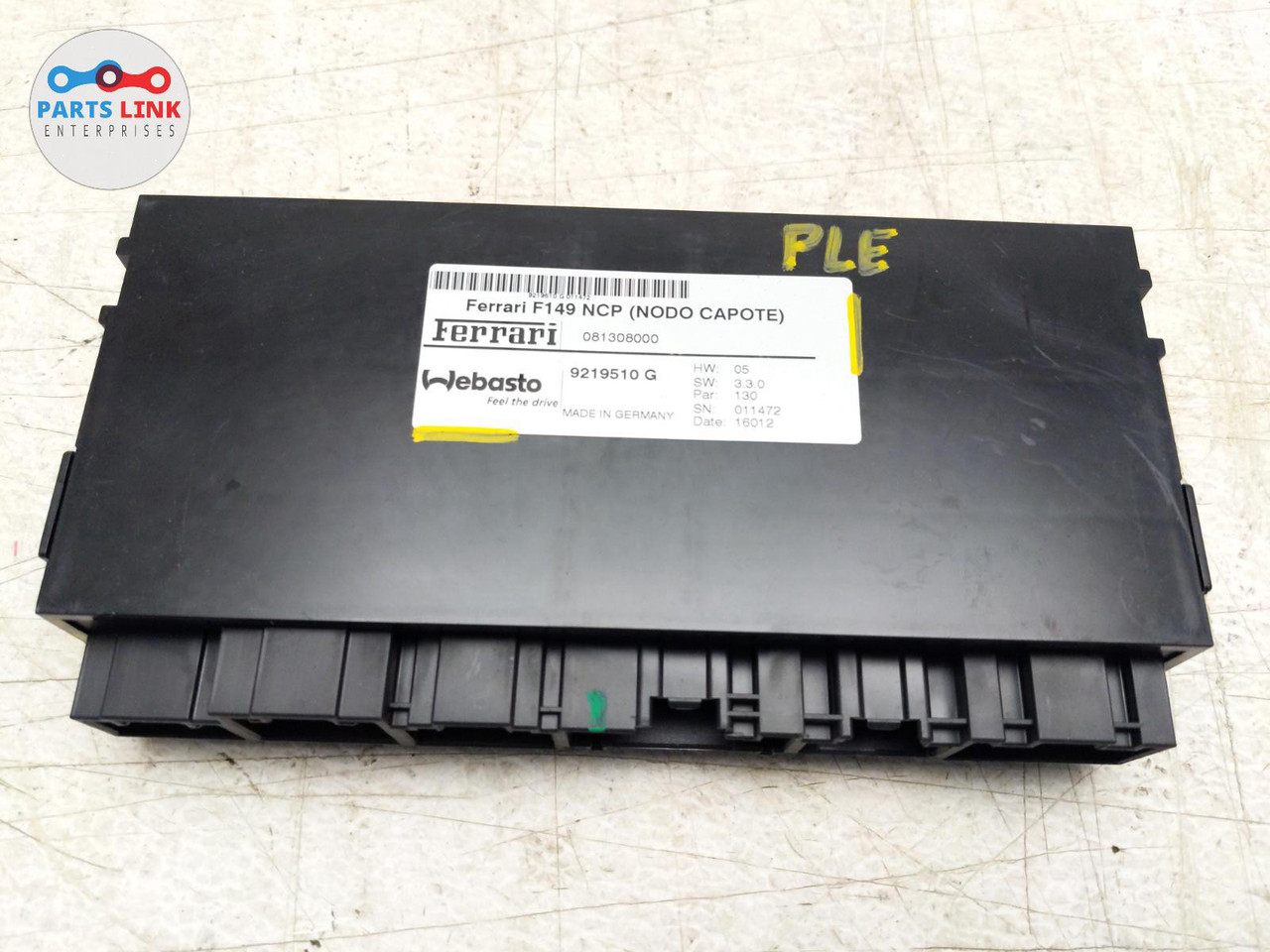 2008-2014 FERRARI CALIFORNIA HARD TOP ROOF CAPOTE CONTROL MODULE UNIT ...