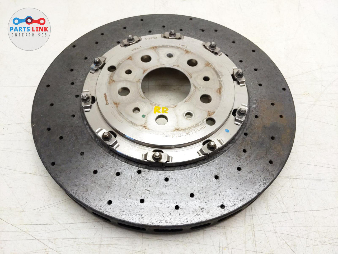 08-14 FERRARI CALIFORNIA REAR DISK BRAKE ROTOR CARBON BREMBO RIGHT OR ...