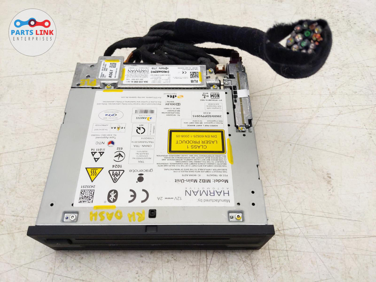 2016-20 BENTLEY BENTAYGA DASH CD PLAYER RADIO HEAD UNIT CONTROL MODULE ...