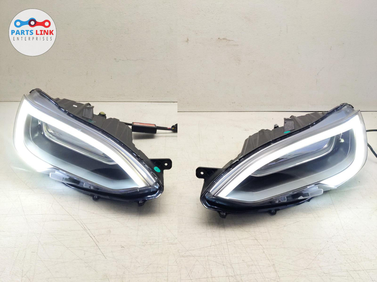 2017 18 19 20 21 TESLA MODEL S HEADLIGHT BASE LED HEADLAMP LEFT RIGHT SET-2