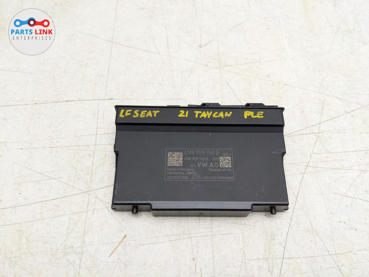 2020-2021 PORSCHE TAYCAN 4S FRONT LEFT POWER SEAT CONTROL MODULE UNIT ...