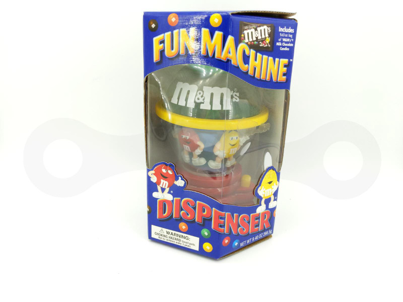 M AND M FUN MACHINE CANDY DISPENSER M&MS M&M'S SPINNING GUMBALL NEW IN BOX