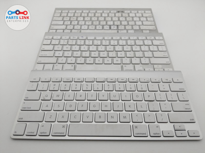 APPLE MAGIC KEYBOARDS WIRELESS ENGLISH LAYOUT SILVER BLUETOOTH A1314 LOT-3